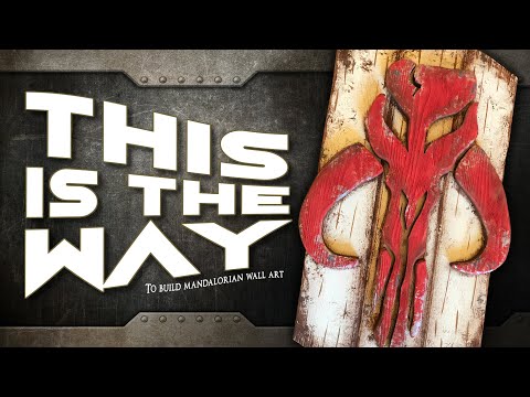 Build a Star Wars Mandalorian Mythosaur wall plaque or an easy way to create themed wall art!