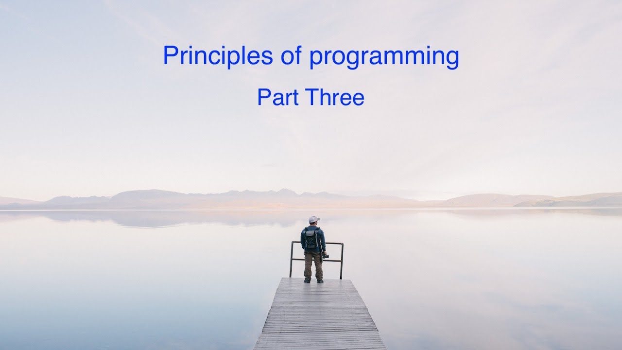 Principles of programming 3