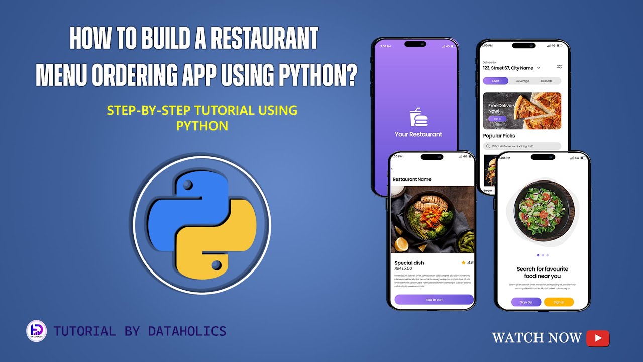 Python Project Restaurant Ordering Application | Python Project for Beginners