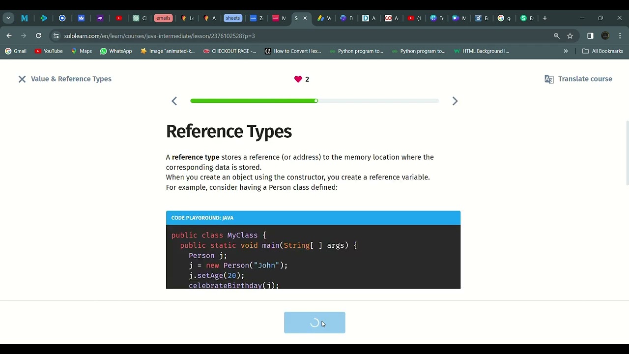 07 Value & Reference Types | Java Intermediate | Sololearn