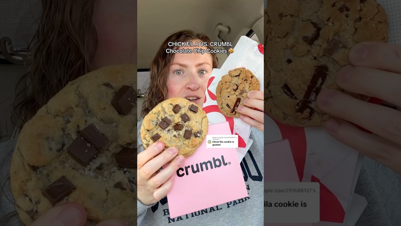 this might be controversial...Chick Fil A vs. Crumbl 🍪 #cookies #crumbl #dessert #chickfila
