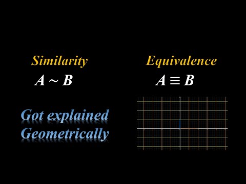 Similar and Equivalent Matrices| Got explained Geometrically...!