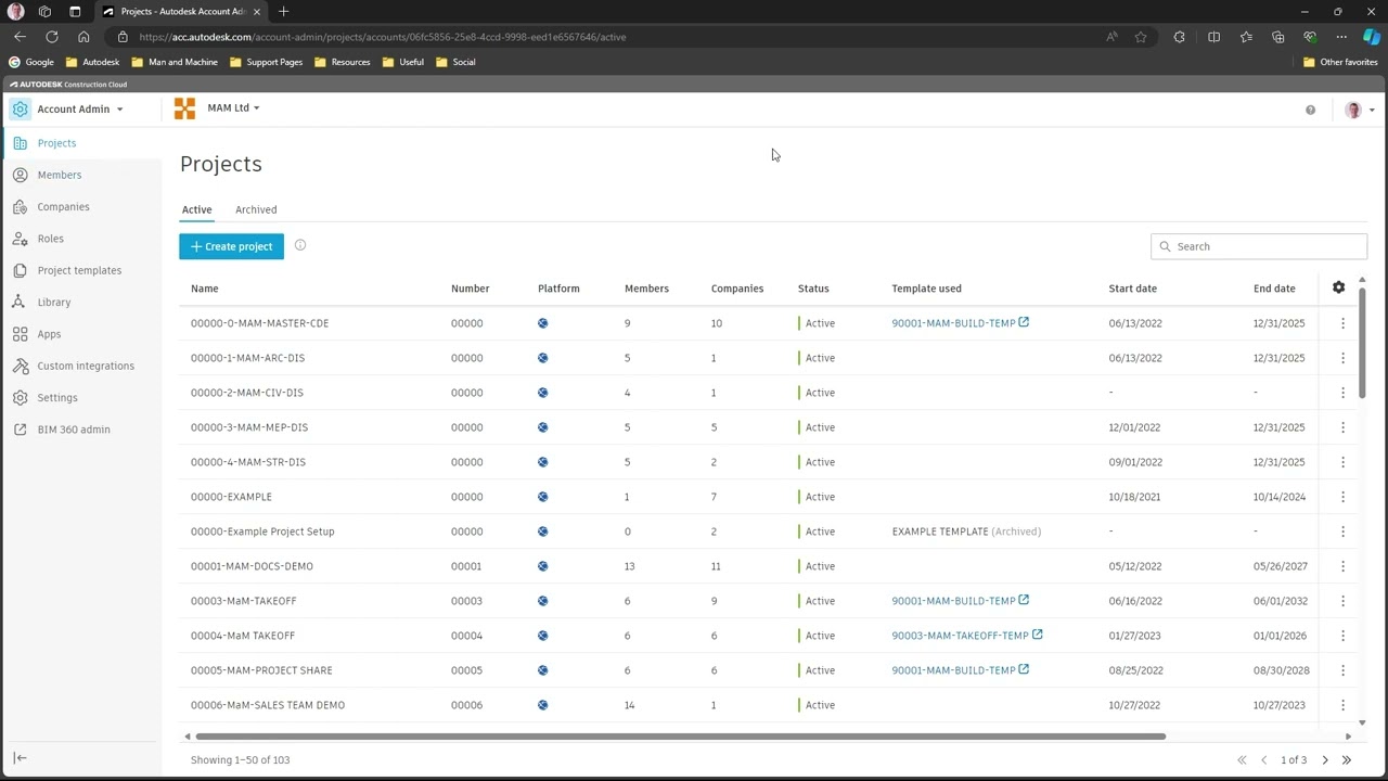 Autodesk Construction Cloud - How to Archive and Recover a Project