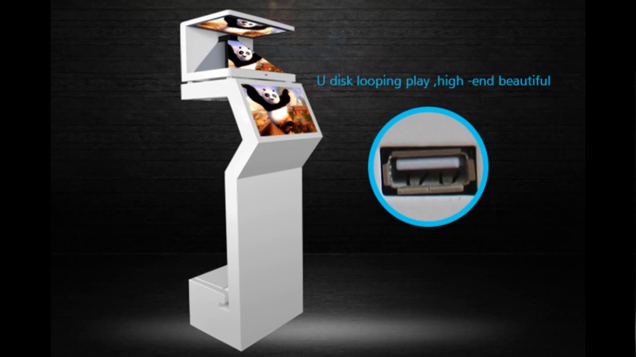 All in one interactive kiosk and 3d holographic box