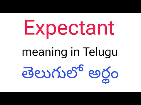 Expectant meaning in telugu || Expectant తెలుగులో అర్థం || Expectant telugu meaning || Expectant