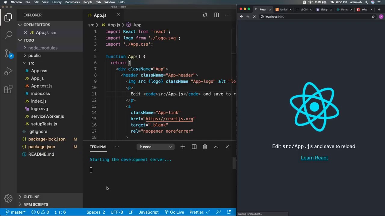 ReactJs todo list using Axios, JSONPlaceholder and Bootstrap