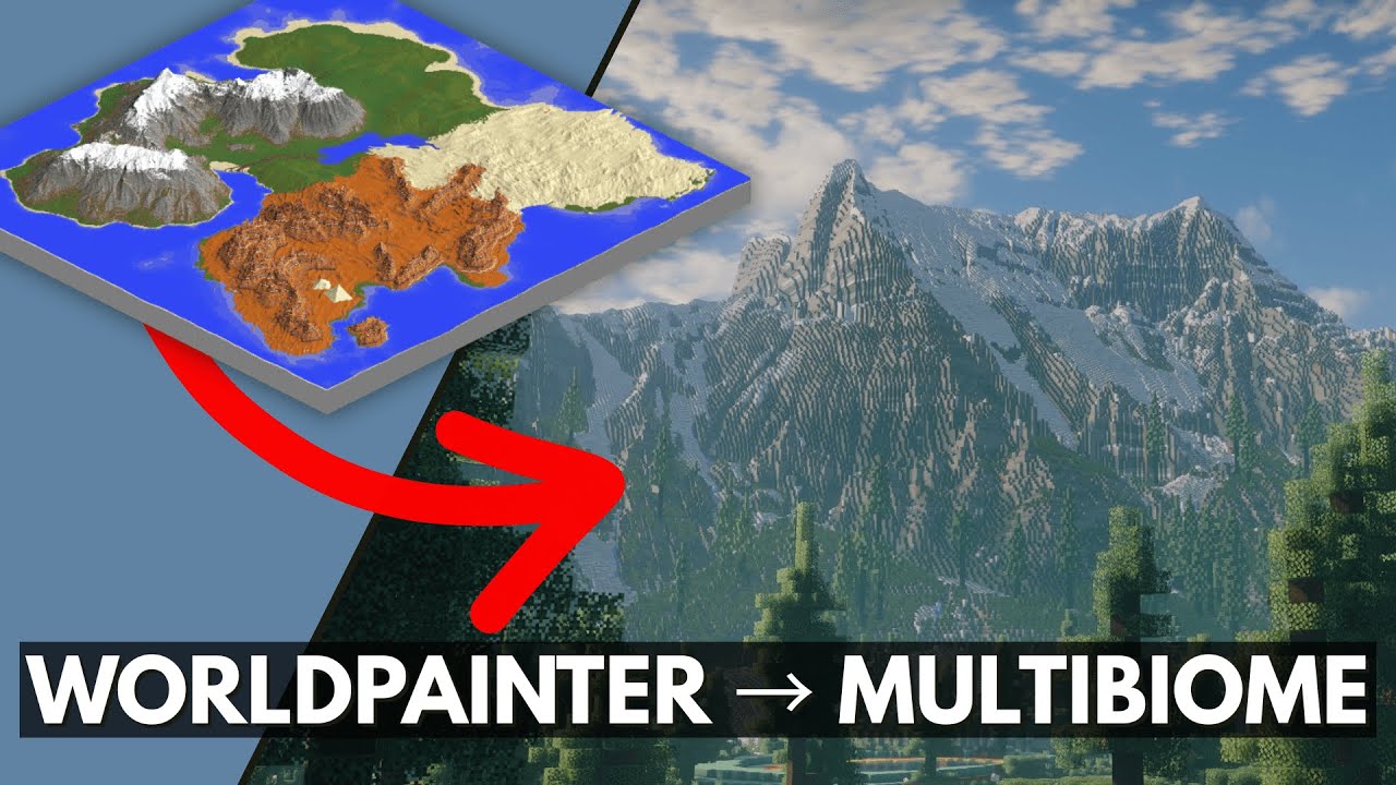 World Painter TUTORIAL - How To Create Custom Multibiome Minecraft Maps!