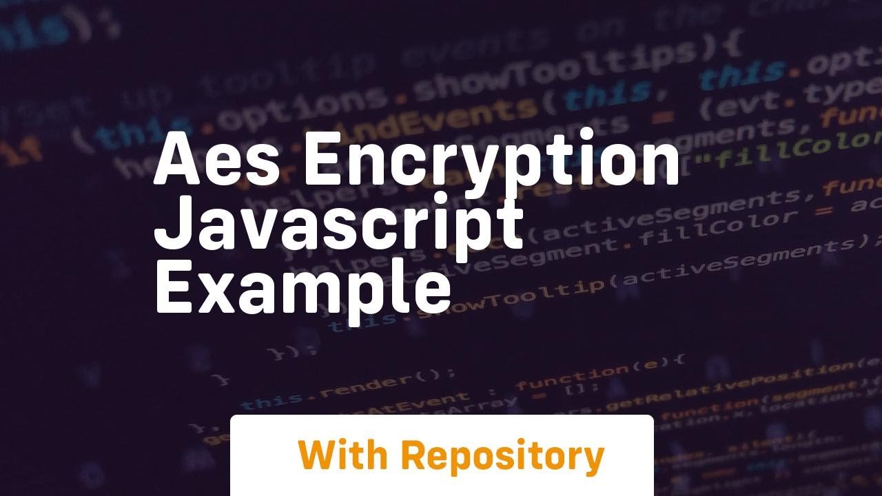 aes encryption javascript example
