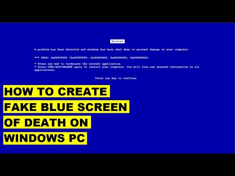How to Create Prank Blue Screen of Death on Windows PC | Windows 11, 10, 8