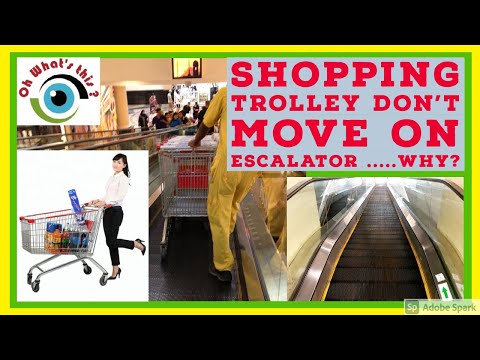 Why shopping trolley or cart do not slip or trip on escalator | secret reveled | Oh what's this |