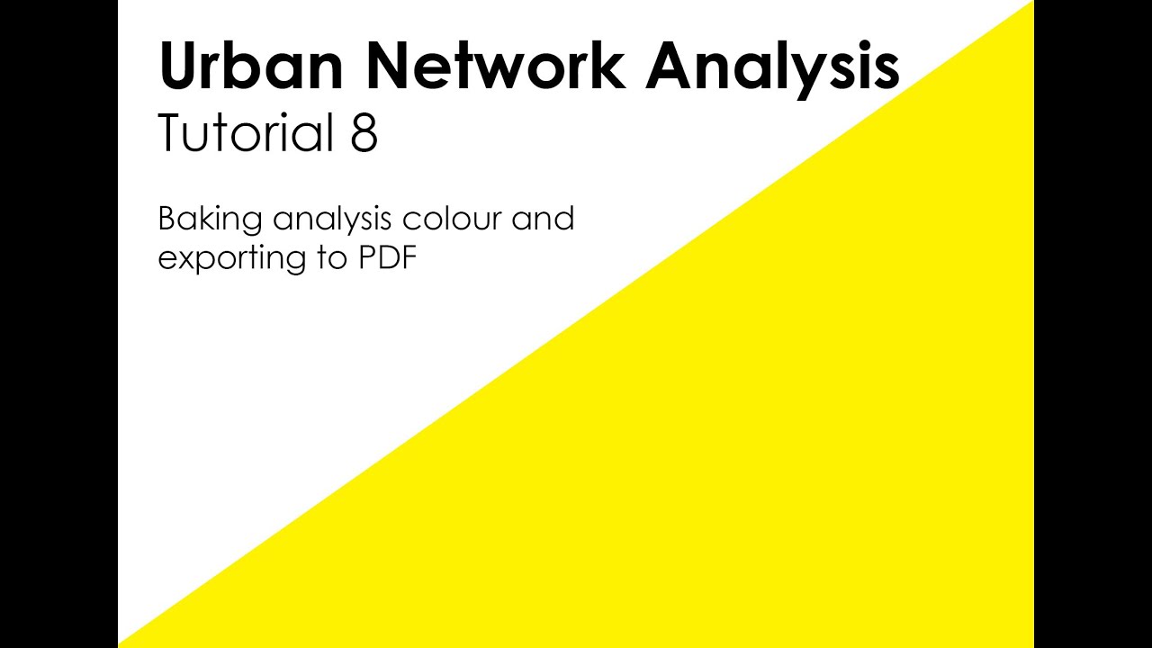 Urban Network Analysis: Tutorial 8