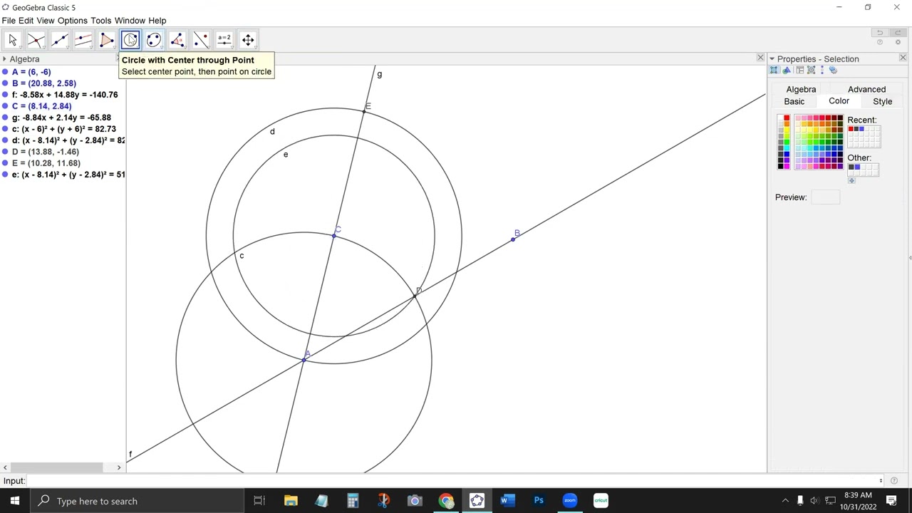 Euclidean Geometry with GeoGebra #3 - Perpendicular bisector and other line shortcut tools