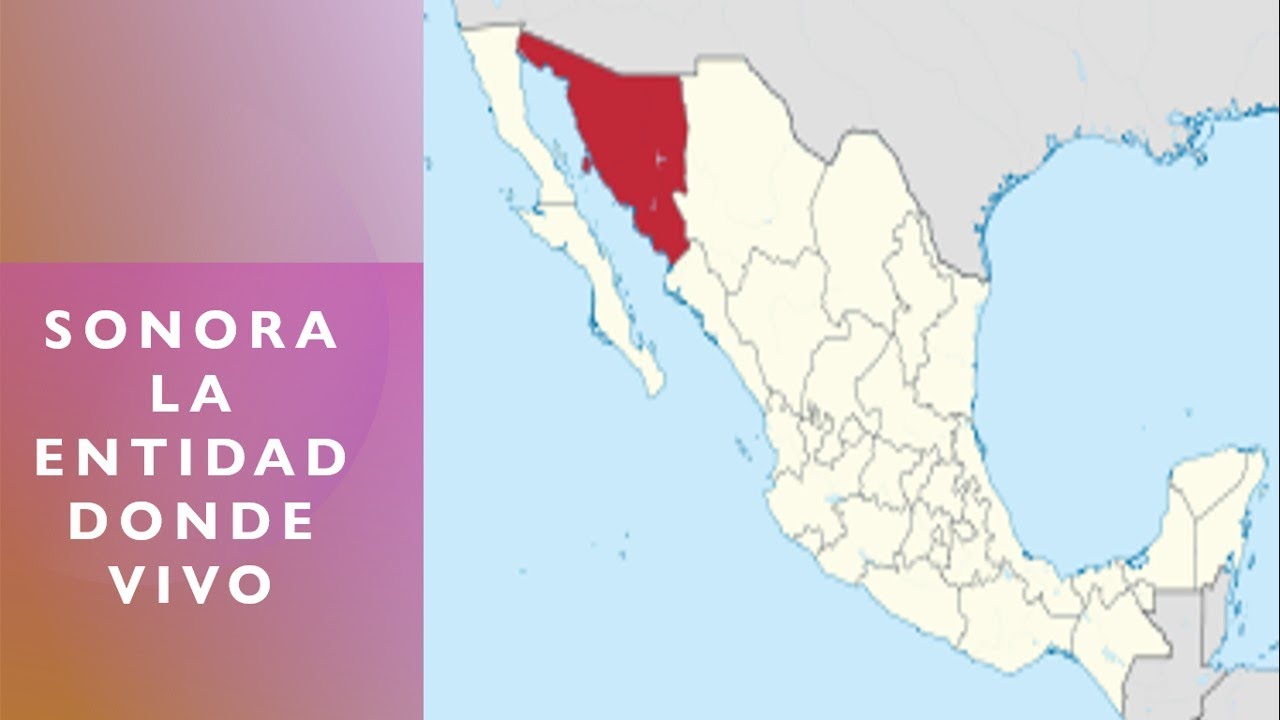 Sonora. Límites territoriales, mapa y sus elementos.