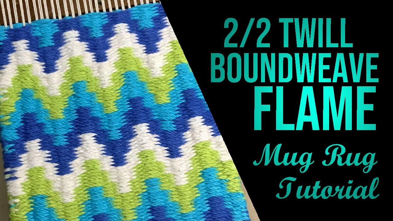 Boundweave flame pattern | Mug Rug Tutorial 10