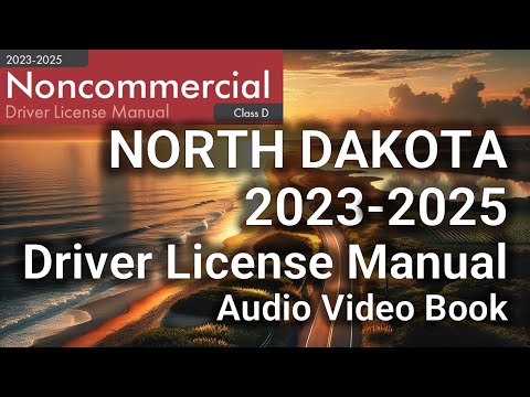 North Dakota Driver License Manual (Class D) 2023–2025: HD Audio Video (Portrait) Book