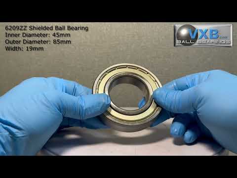 Comparison 45mm inner diameter-Bore-ID bearings 6009-2RS vs 6209ZZ or AKA 6009RS vs 6209Z