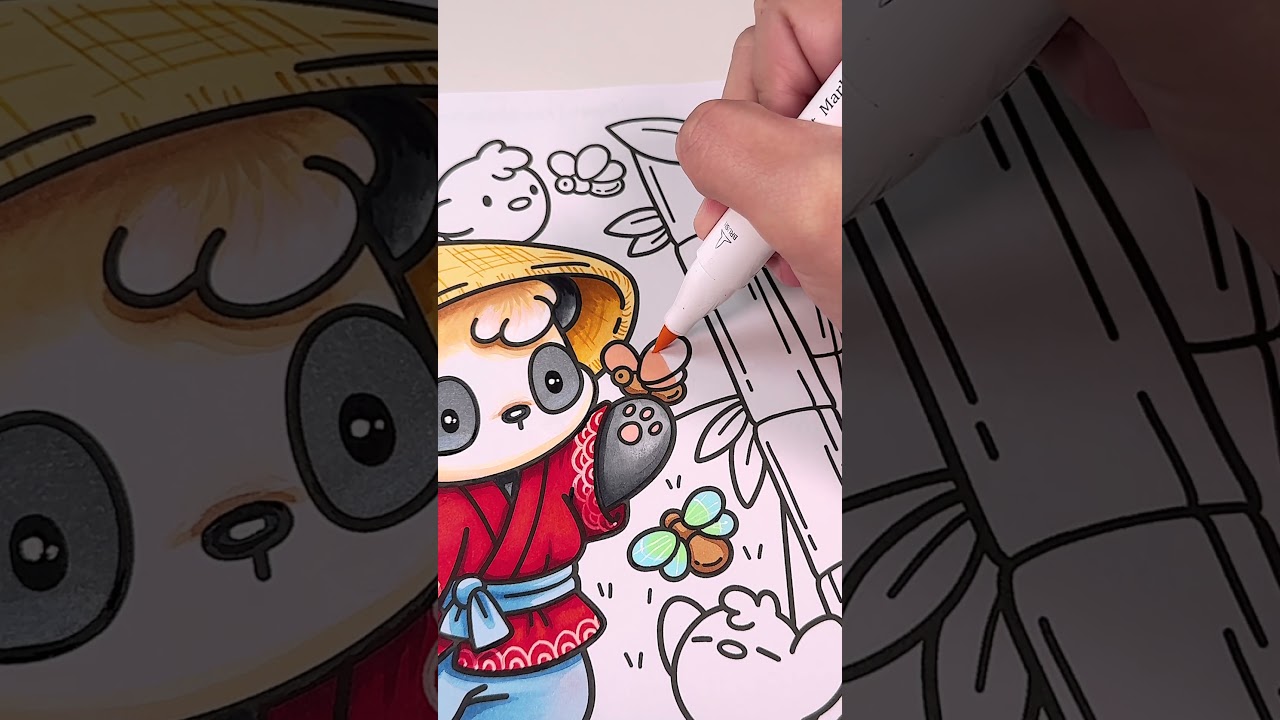 🐼 Panda Walk | Cozy Japan Coloring Book by Jade Summer