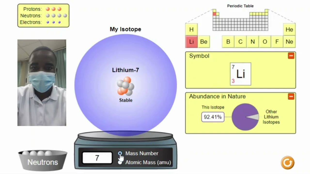 Isotopes and Atomic Mass Simulation | Science Experiment | Virtual Lab Simulation