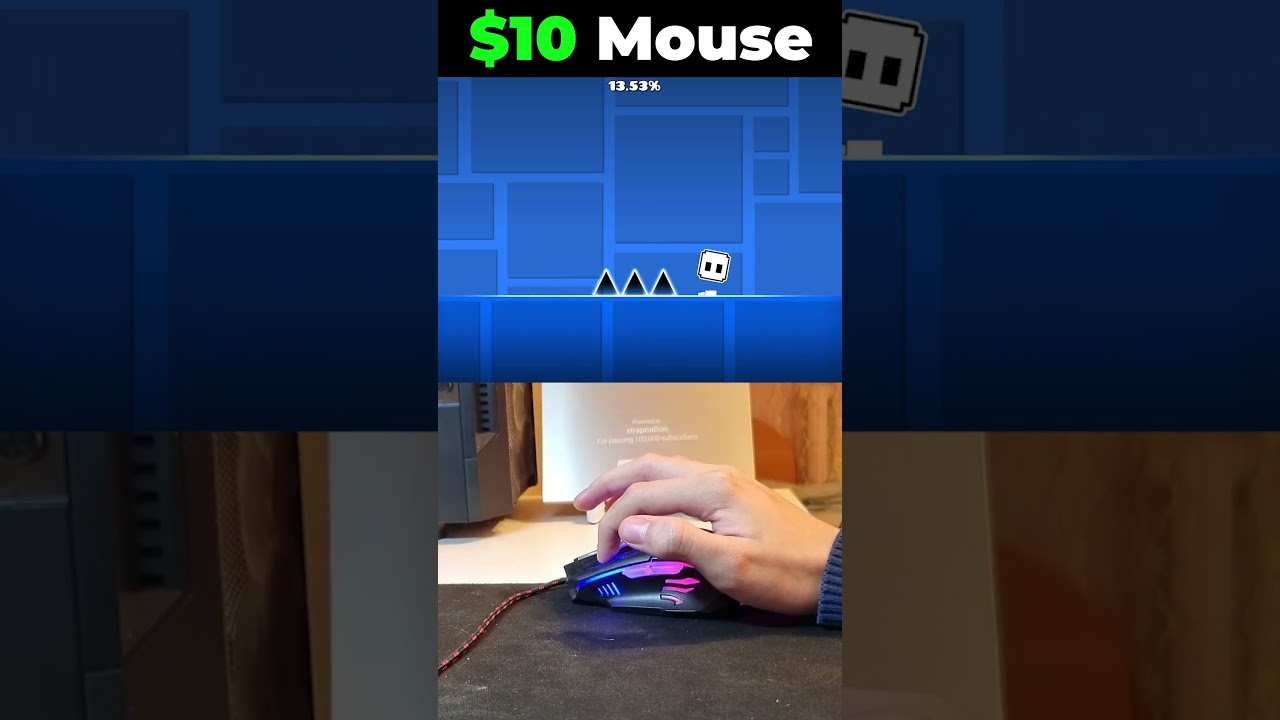 1$ Mouse vs $100 Mouse in Geometry Dash!