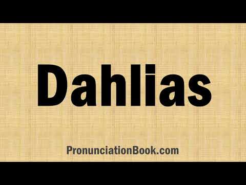 How to Pronounce Dahlias