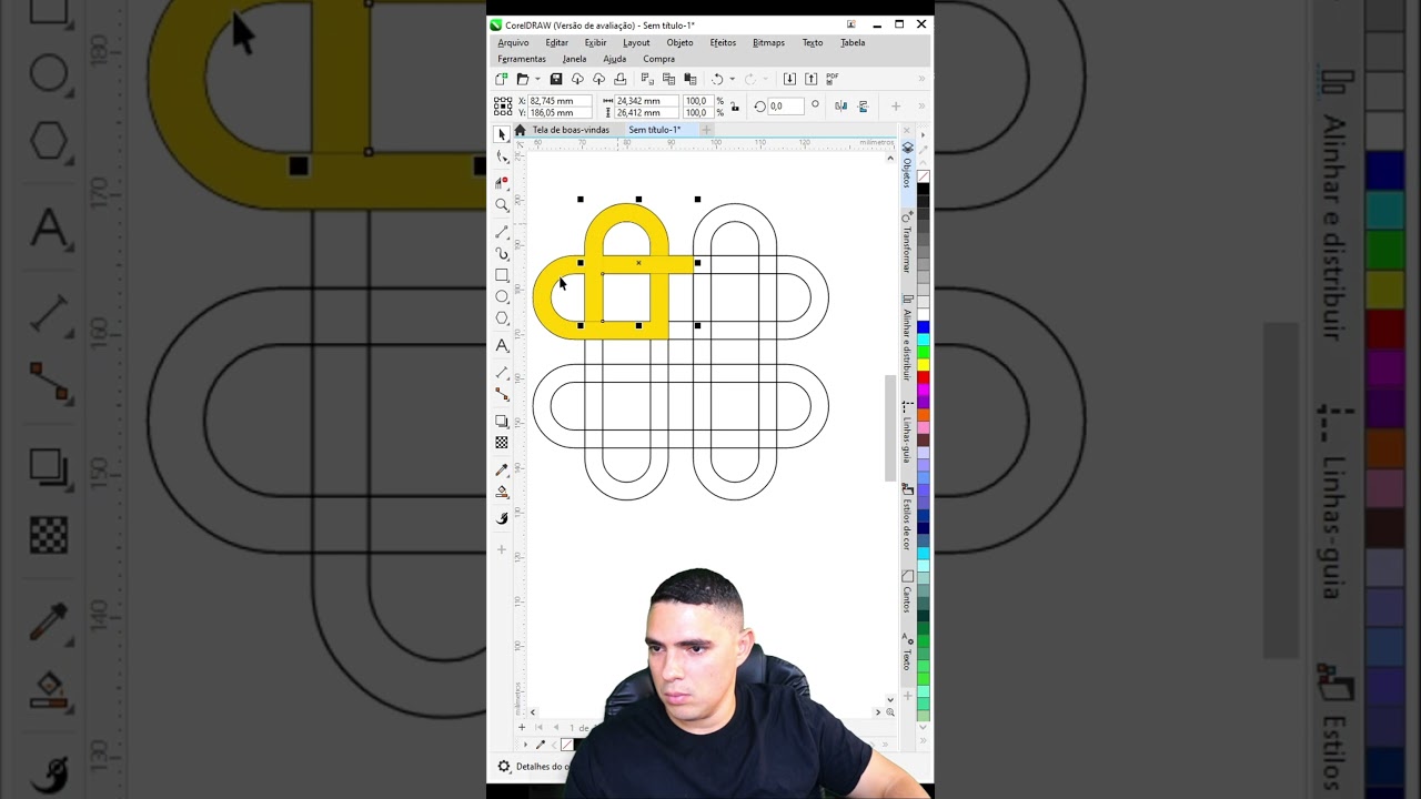 #Desenhando #corações #entrelaçados #heart #hearts #art #vetor #corel #coreldraw #design #designer