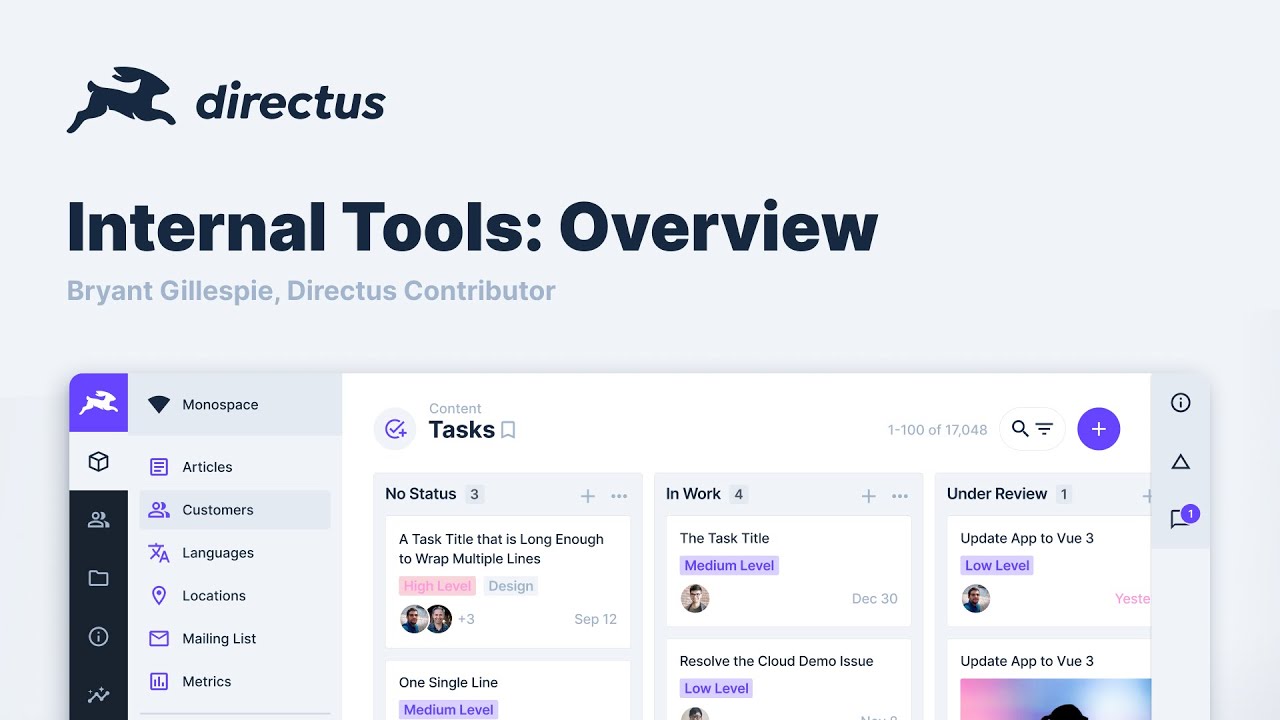 How to Create Internal Tools with Directus No-code App Data Studio