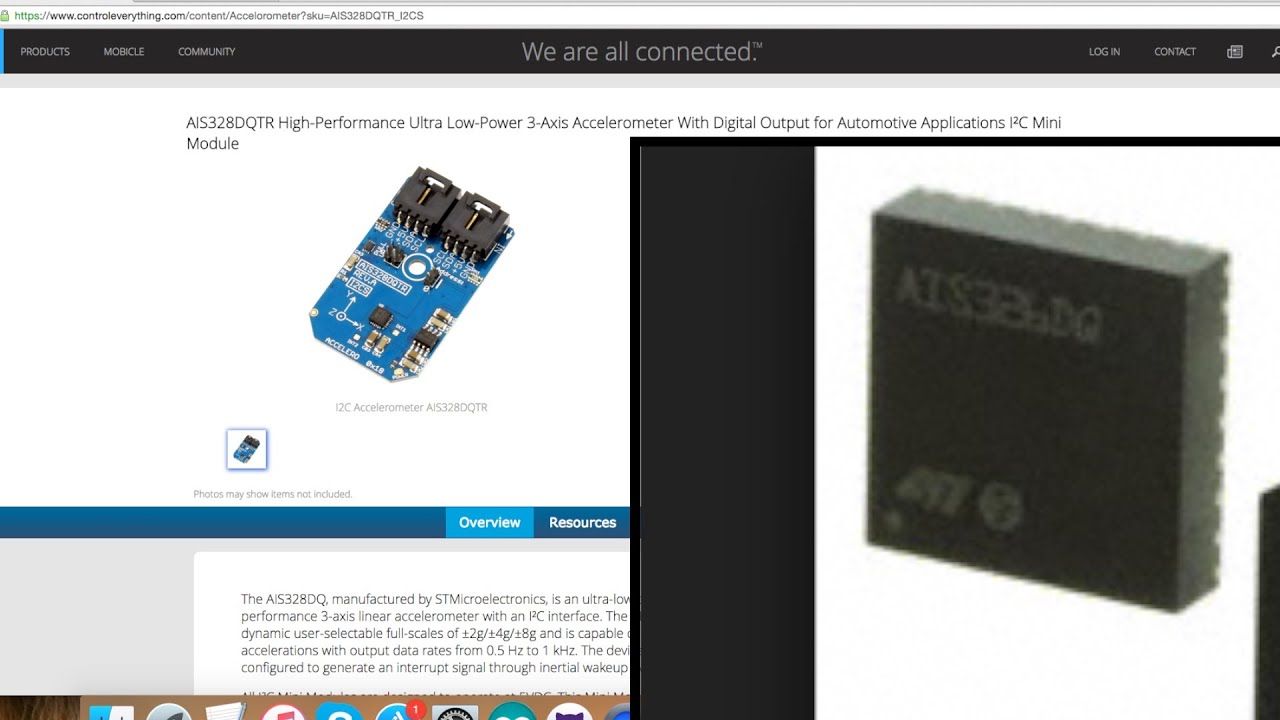 Raspberry Pi AIS328DQTR  3-Axis Accelerometer Python Tutorial