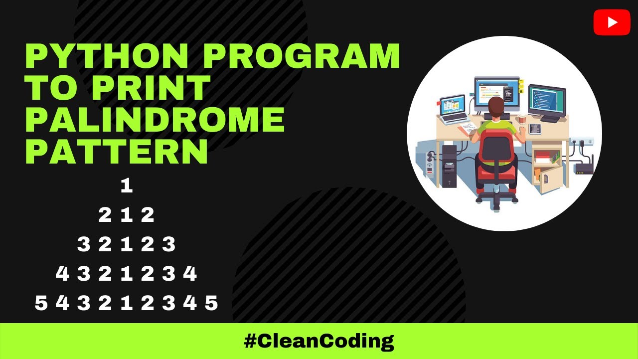 Palindrome Pyramid Pattern | Python Program | Python Guy #shorts