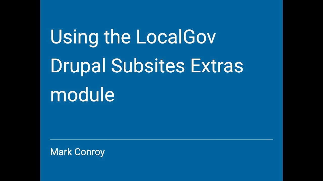 How to use the LocalGov Drupal Subsites Extras module