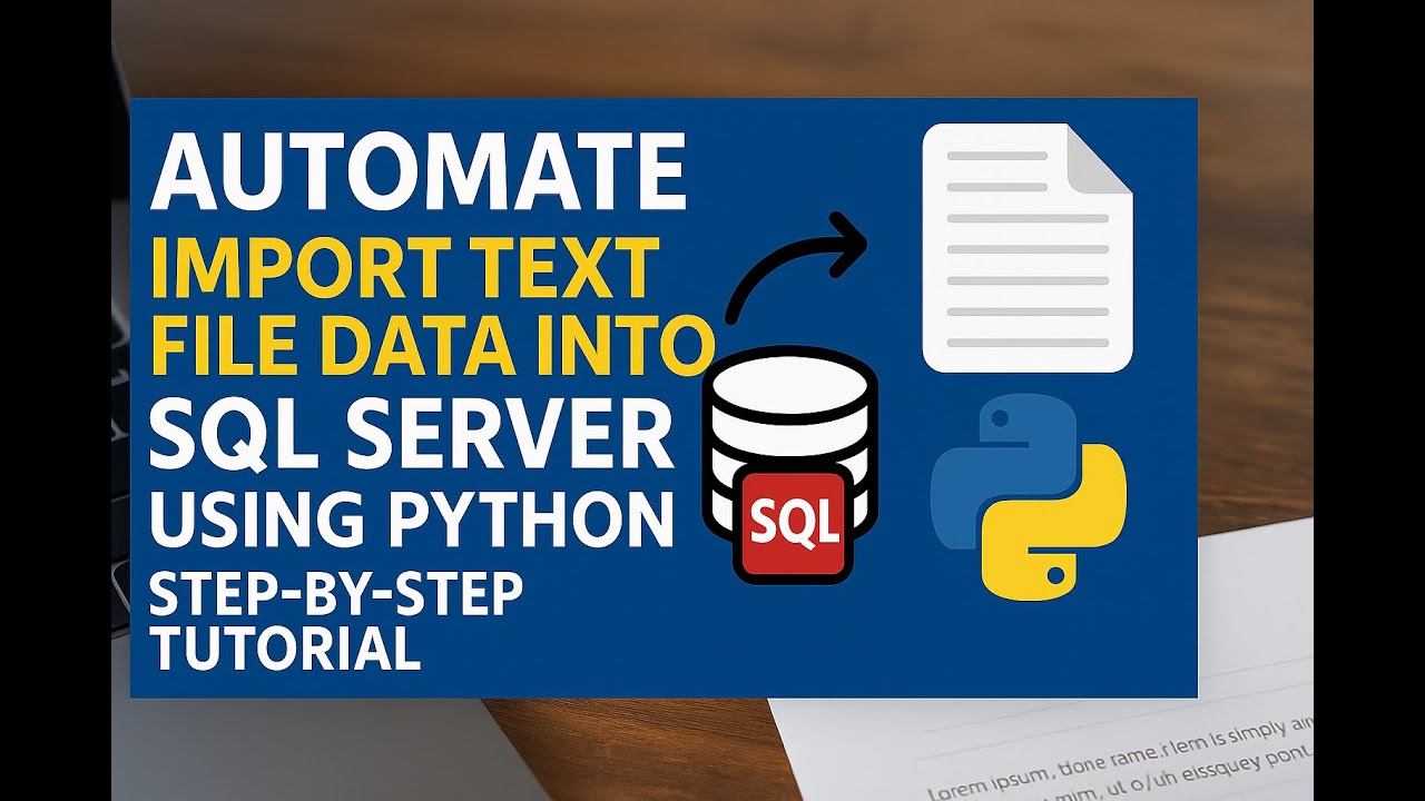 Import Text File Data into SQL Server Using Python | Step-by-Step Tutorial