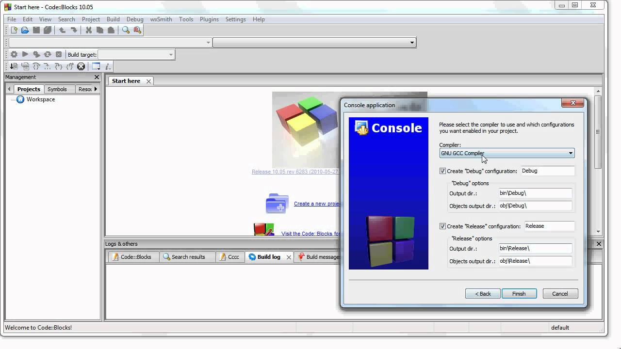 Typing and running your first program in CodeBlocks