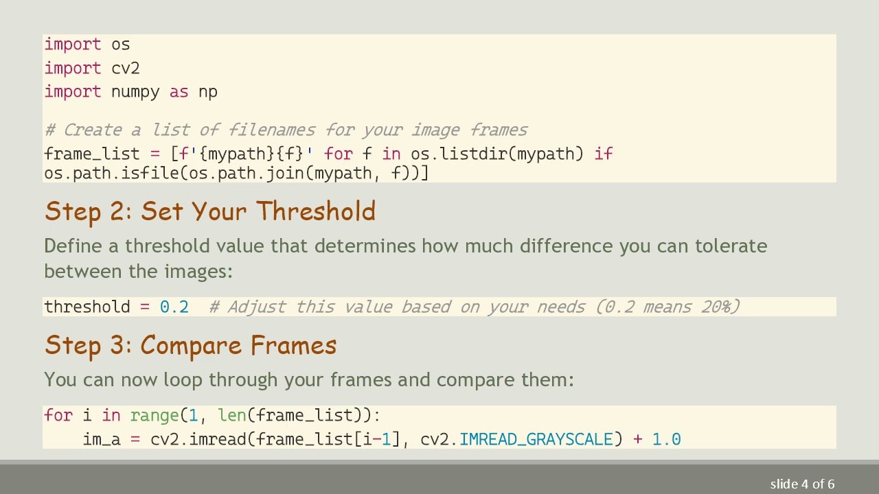 How to Set a Threshold for Image Comparison in OpenCV Using Python