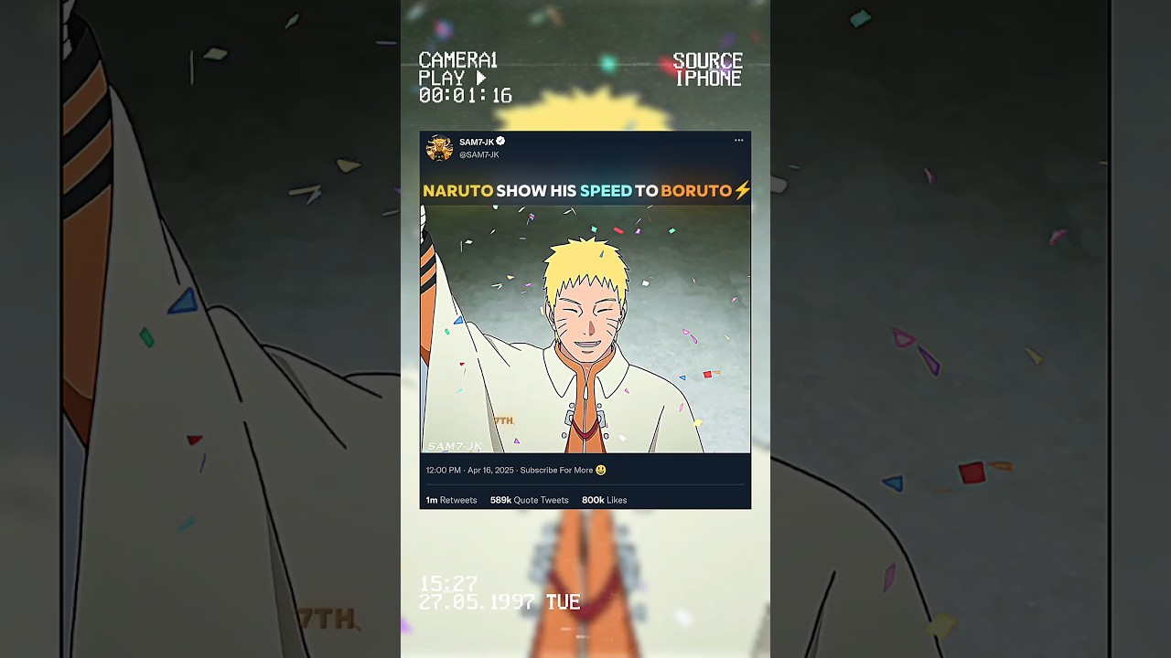 NARUTO SHOW HIS SPEED TO BORUTO ⚡