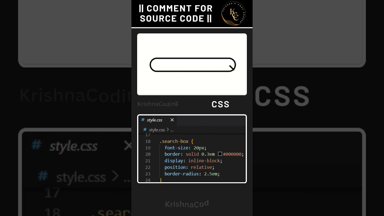 Search Bar || HTML CSS || #coding #htmlcss #csseffect #css #shorts