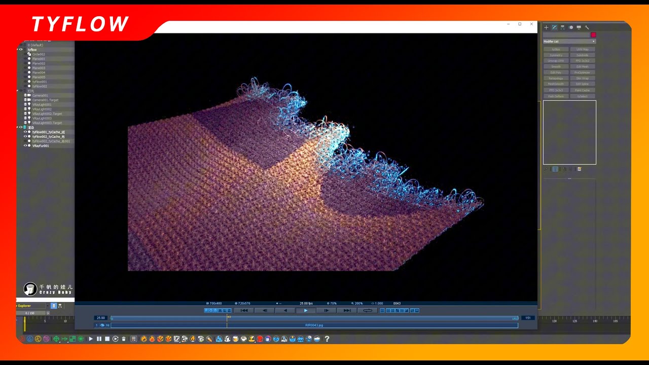 TYFLOW particle tutorial 22 simple weaving animations
