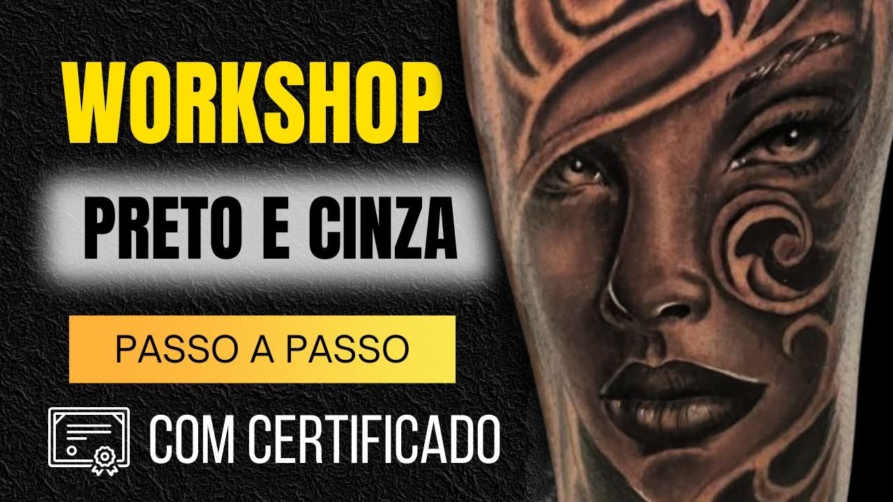WORKSHOP PRETO E CINZA COM CERTIFICADO | PASSO A PASSO COMPLETO