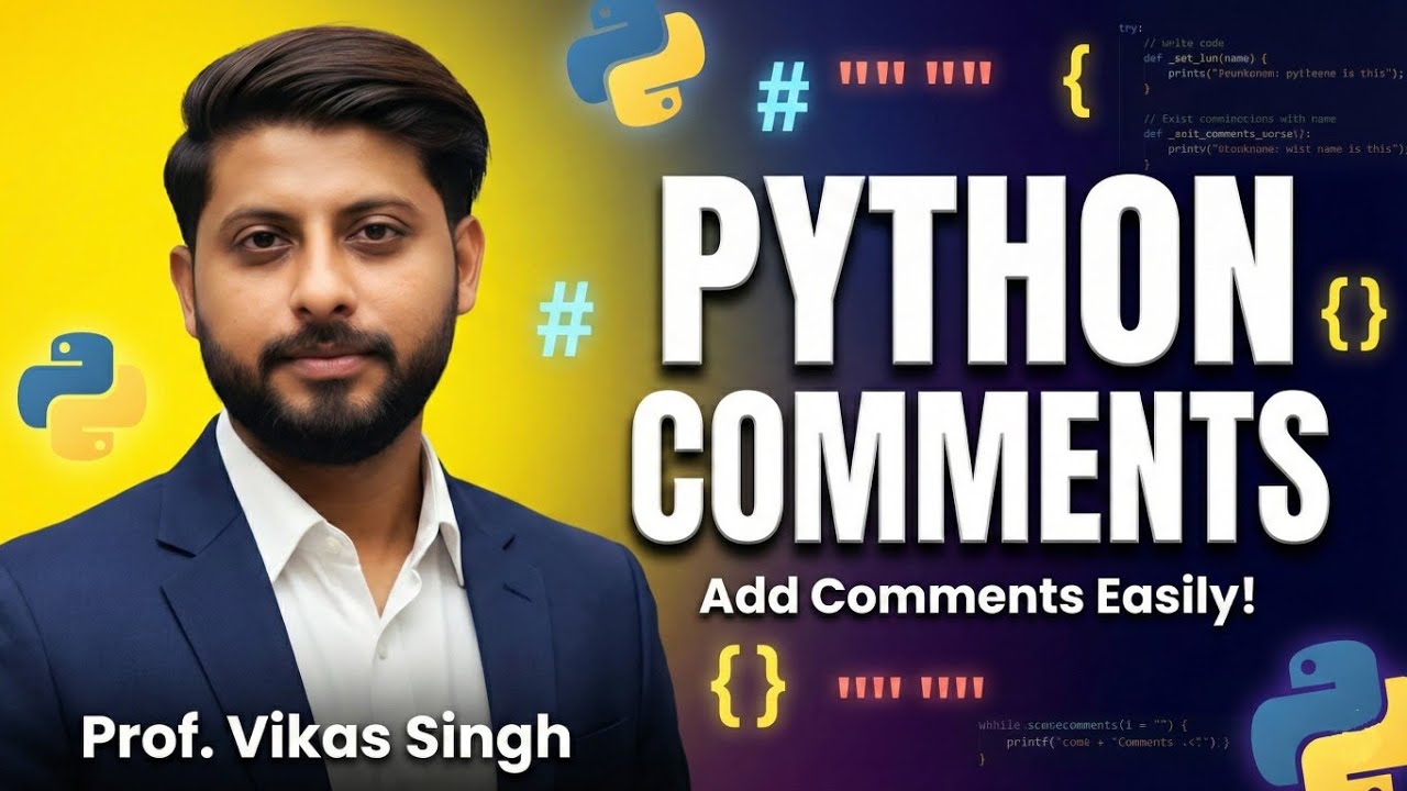 5. How to Add Comments in Python | Python Commenting Tutorial by Vikas Singh sir