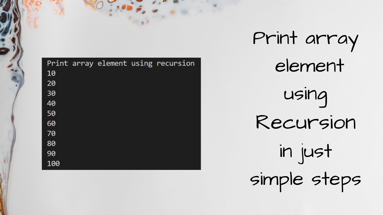 How to print array element using Recursion