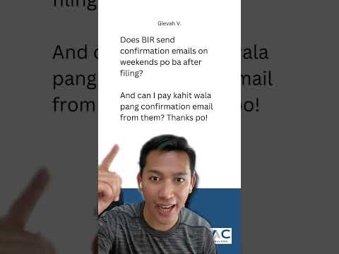 Nag se-send din ba si BIR ng Tax Return Receipt Confirmation kahit weekend? 🤔 #freelancers #tax