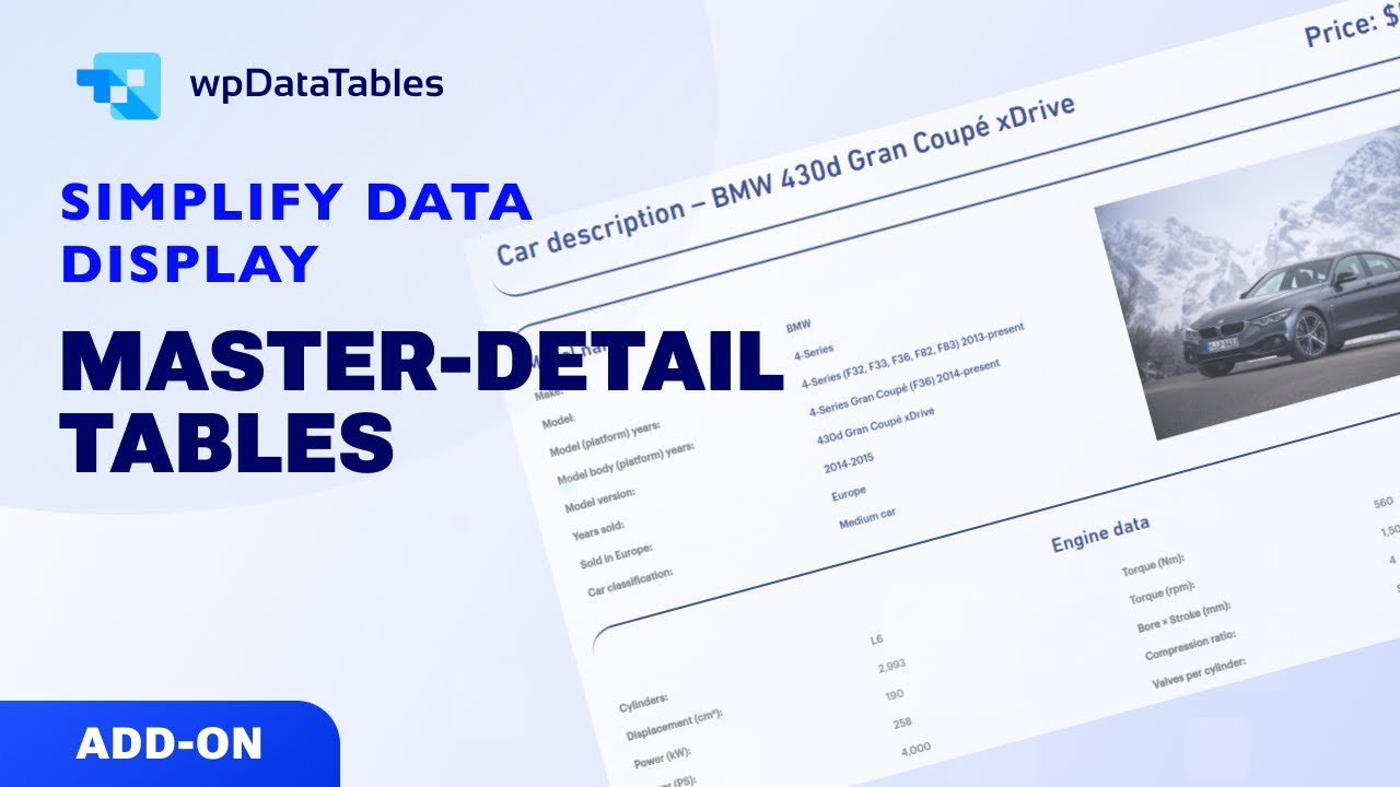 Simplify Complex Tables with Master-Detail add-on - wpDataTables