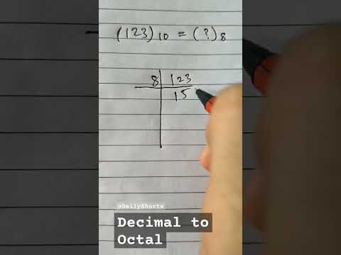 Decimal to Octal #best #viral #new #top #dailyshorts #decimal #octal #decimaltooctal #viralshorts