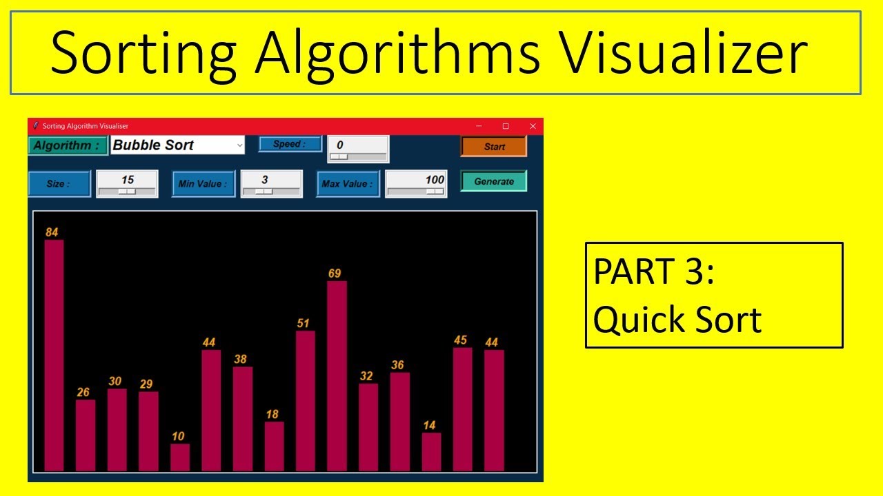 Sorting Algorithm Visualizer: part 3 (Quick Sort)