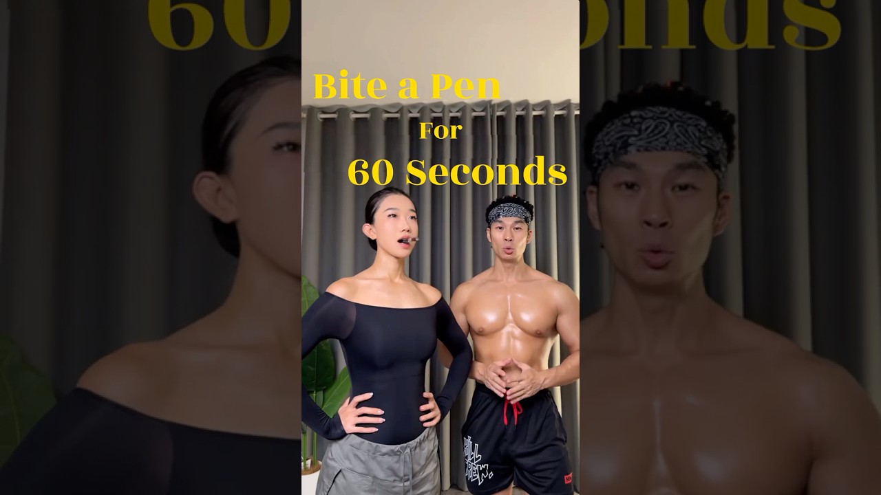 Bite a Pen for 60 Seconds a Day—Watch Your Jawline & Face Transform!