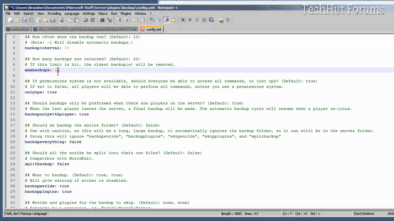 Bukkit Plugin Tutorial: Backup - A simple Backup Plugin