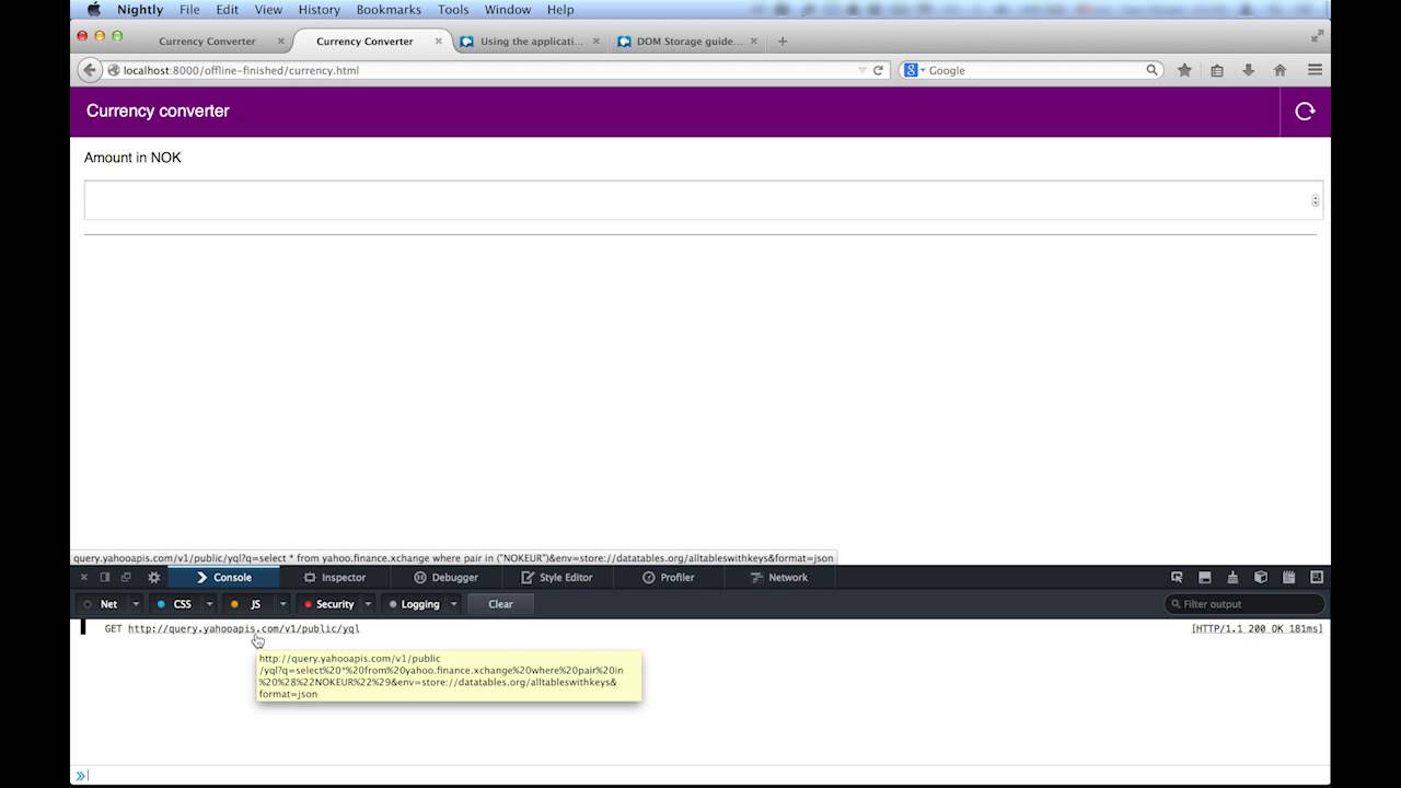 App Basics for FirefoxOS - Offline Functionality