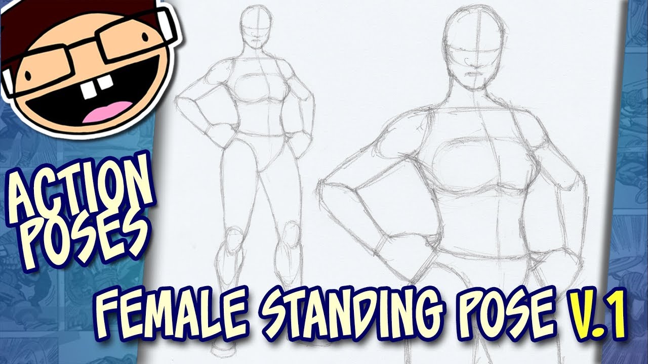 How to Draw a FEMALE STANDING POSE (Version 1) | Narrated Easy Step-by-Step Tutorial