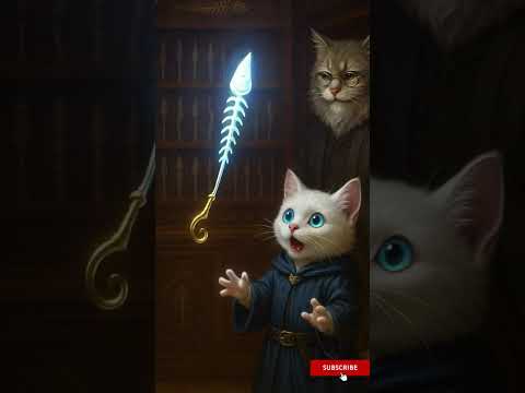 🐾 White Kitten’s Magical First Day: When the Letter Arrived ✨|Fantasy Cat Short Story #cat #funny