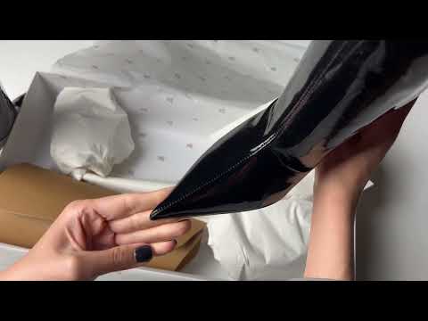 AMINA MUADDI Fiona Patent Boots UNBOXING