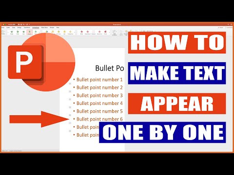 In Powerpoint how to make text appear one by one | Microsoft Powerpoint Tutorials