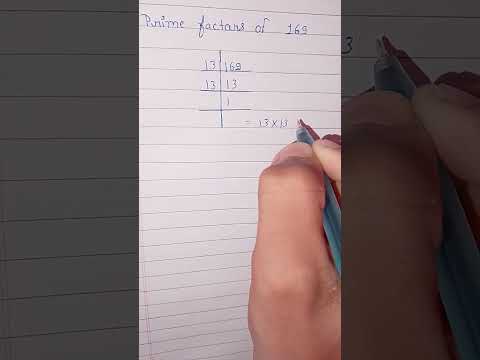 prime factors of 169 #short #shorts #primenumbers
